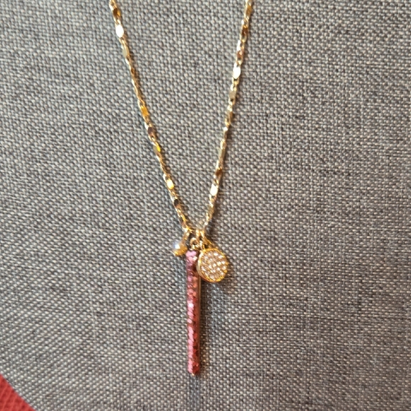 LC Lauren Conrad | Jewelry | Lc Lauren Conrad Gold Tone Chain And Pink ...